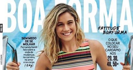 Coluna Blah Fernanda Gentil é capa da Revista Boa Forma de Março