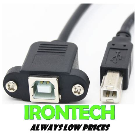 Usb B Male To Usb B Female Printer Panel Mount Extension Sync Cable