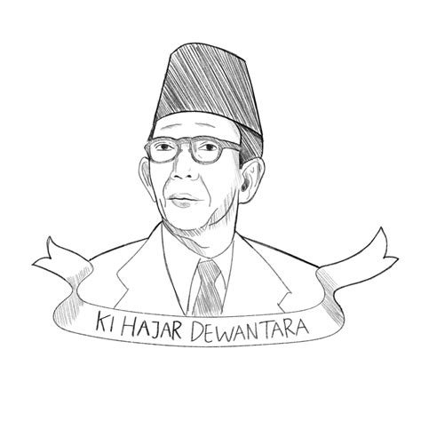 Ki Hajar Councilara Sketch Art Illustration For Education Day