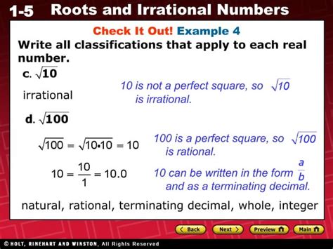 1 To 5 Roots And Irrational Numbers Ppt