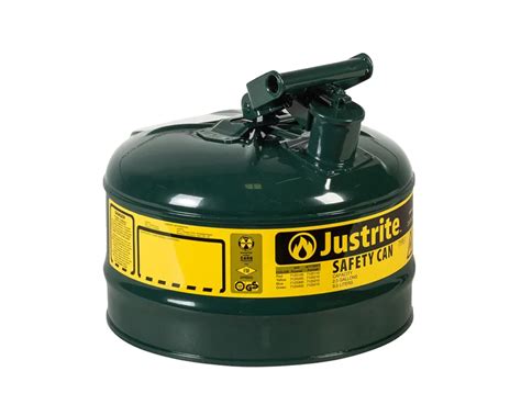 Justrite 25 Gallon Steel Safety Can For Oil Type I Flame Arrester