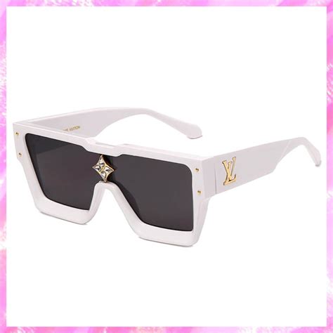 Crystal Logo Cyclone Sunglasses In White ®pink Sugar Bikini
