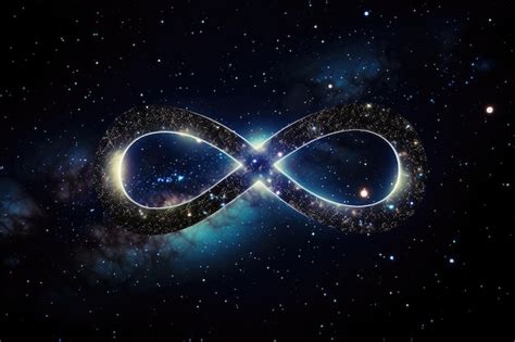 Premium Ai Image Infinity Sign On The Night Sky With Stars Shining Above