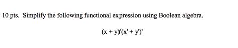 Solved Simplify The Following Functional Expression Using