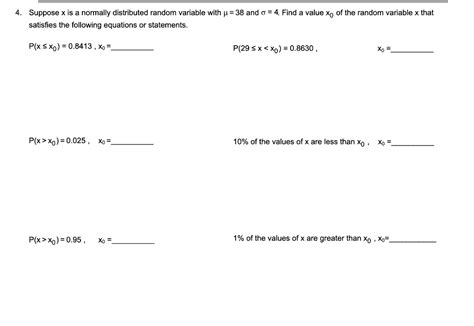 Solved 3 Suppose X Is A Normally Distributed Random