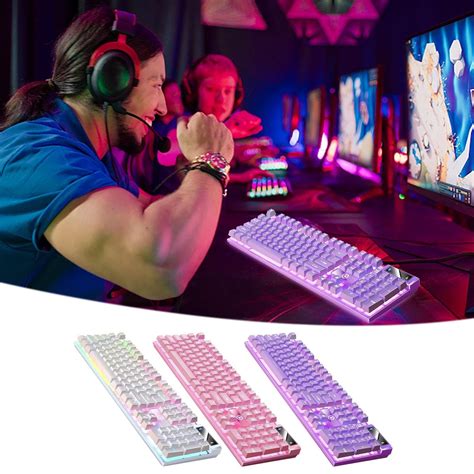 Rgb Backlit Gaming Keyboard Usb Wired Floating Keyboard Ergonomic Water