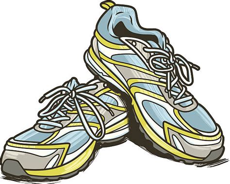 Running Sneakers Clip Art Running Shoes Icon Stock Illustration