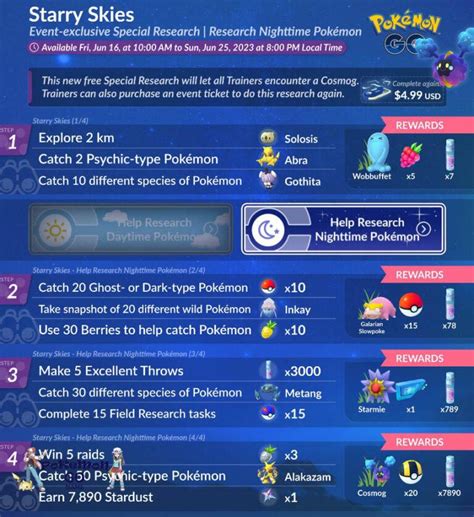 Starry Skies Special Research Guide Pokémon Cosmog I Pokémon Go