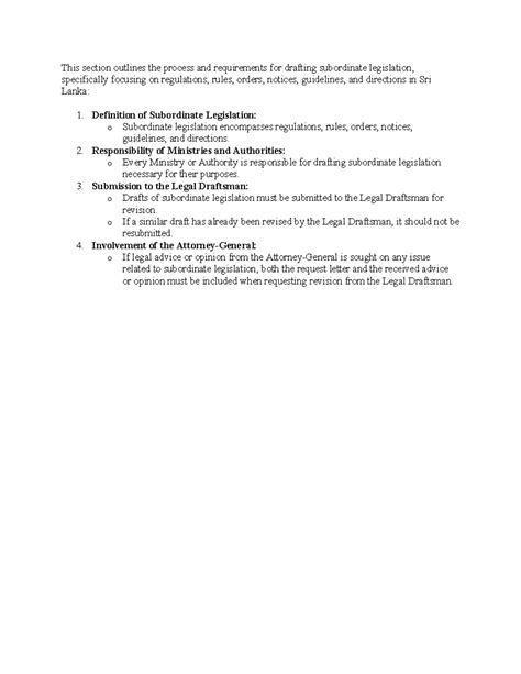 Legislative Drafting This Section Outlines The Process And Requirements For Drafting