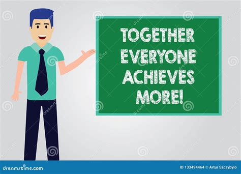 Handwriting Text Writing Together Everyone Achieves More Concept