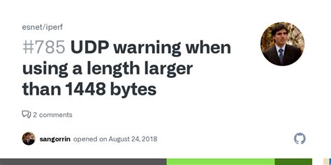 Udp Warning When Using A Length Larger Than 1448 Bytes · Issue 785