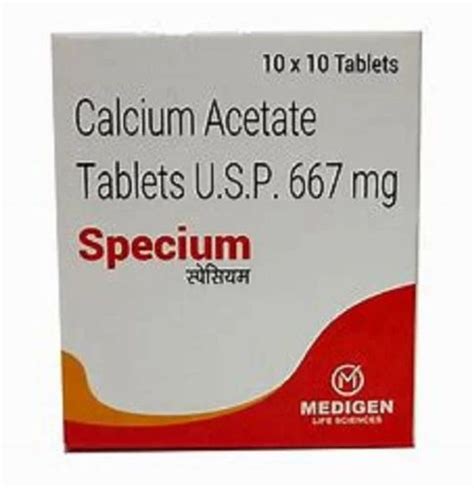 Calcium Acetate Tablets Usp 667 Mg For Clinichospital At Best Price