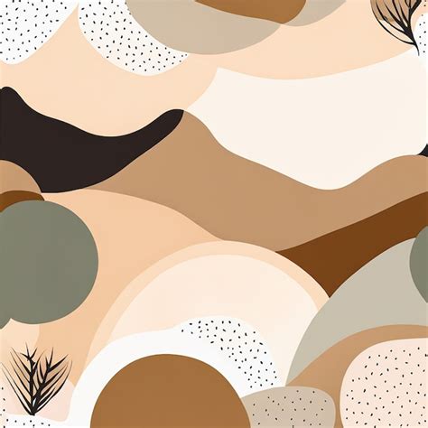 Premium Photo Boho Abstract Background Boho Shapes Aesthetic