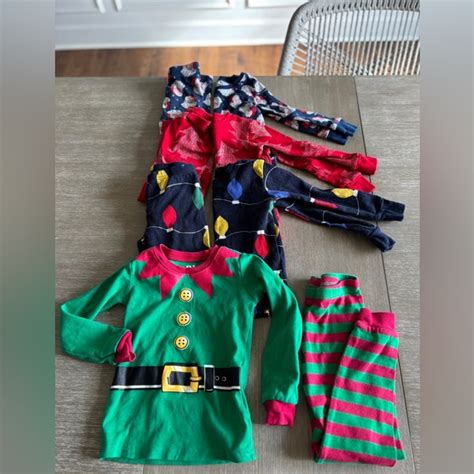 Carters Pajamas Set Of 4 Christmas Holiday Cotton Pj 3t Poshmark