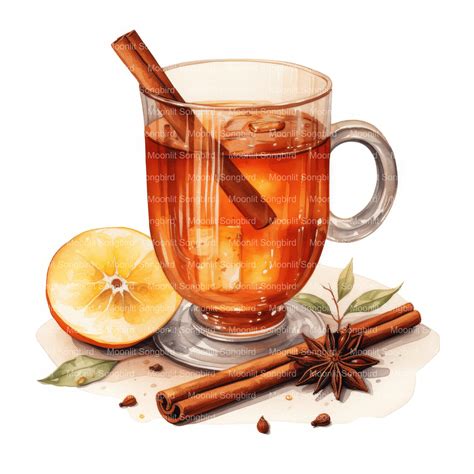 14 Hot Apple Cider Clipart Digital Download Printable Watercolor Clipart Paper Crafts High