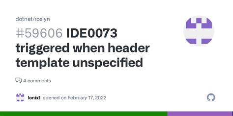 Ide0073 Triggered When Header Template Unspecified · Issue 59606