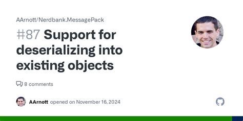 Support For Deserializing Into Existing Objects Issue 87 AArnott