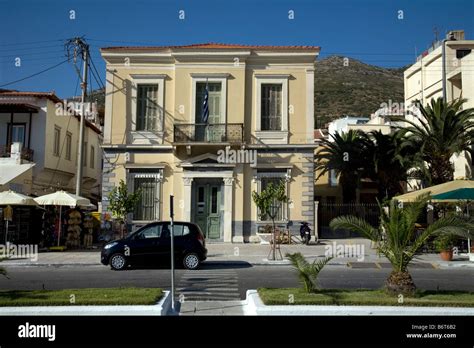 Traditional House Vathy Samos Greece Stock Photo Alamy