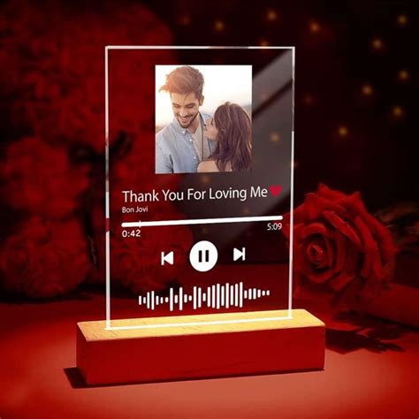 Buy Custom Spotify Glass Art Night Light Personalized Scannable Spotify