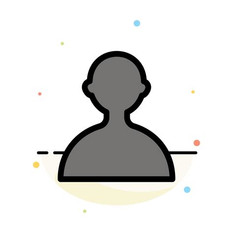 Avatar User Basic Abstract Flat Color Icon Template 17984604 Vector Art
