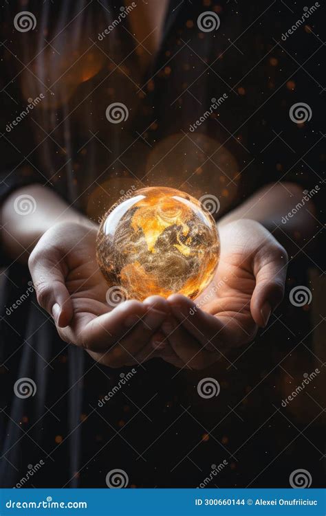 Planet In Your Hands A World In The Palm Of Your Hand A Glowing World