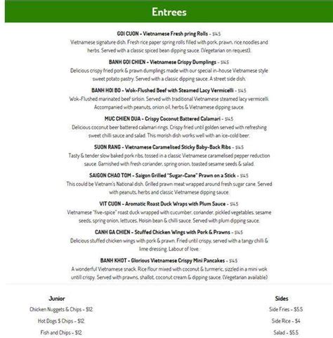 Restaurant 88 Menu Menu For Restaurant 88 Te Aro Wellington City