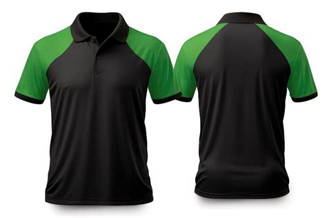 Premium Photo Green And Black Polo Shirt Template For Design On White