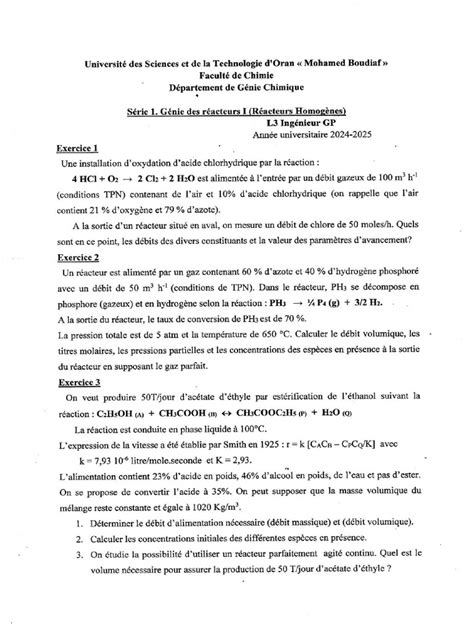 Serie Dexercices Pdf