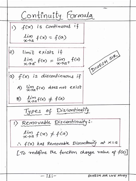 Continuity Formula Handwritten16611794 Pdf Continuity Formula Handwritten16611794 Pdf