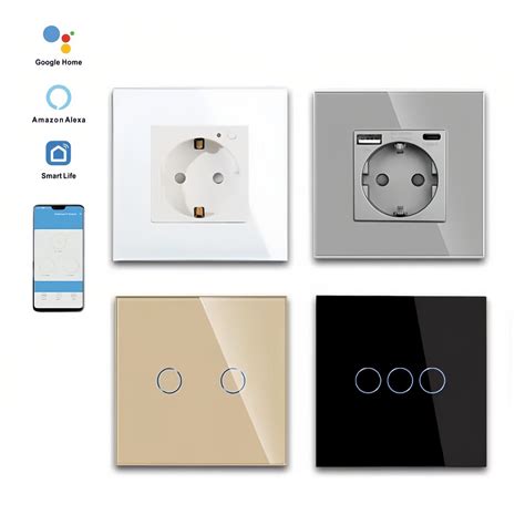 Klass Usb Glass Neutral Wireless Tuya Zigbee Touch Smart Wall Light