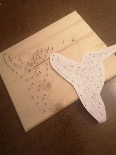 simple printable string art hummingbird template instant download