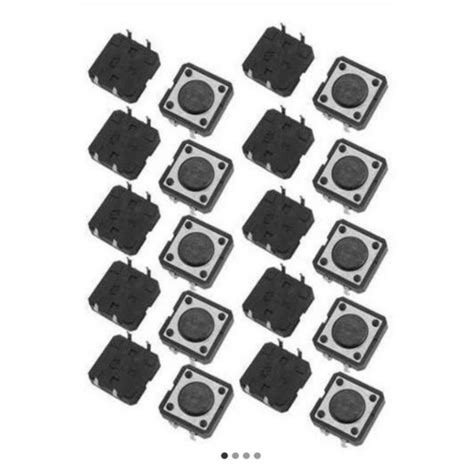 Chave Tactil Push Button 12x12x43mm 4t 180g 10 Peças Shopee Brasil