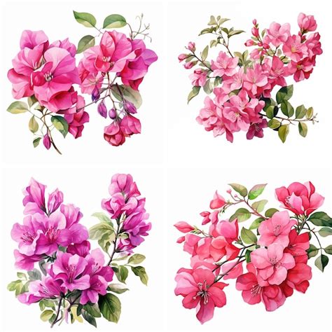 Vectores E Ilustraciones De Flor Buganvilla Acuarela Para Descargar Gratis Freepik