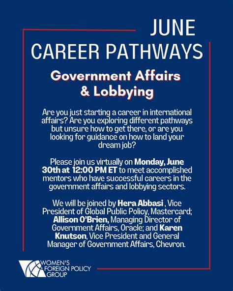 June Career Pathways Government Affairs And Lobbying
