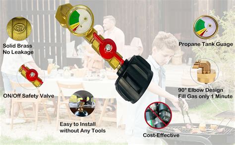 Algoelf Propane Refill Adapter For 1 Lb Tanks Filled Gas