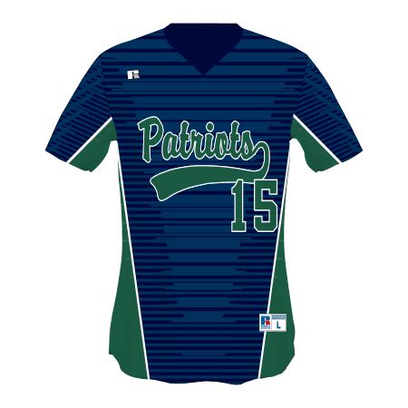 Russell CUT VTS FreeStyle Sublimated V Neck Performance Mesh Baseball Jersey