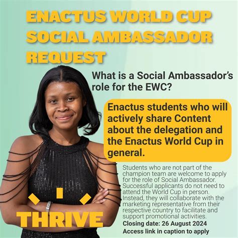 Enactus Za Apply To Become A Social Ambassador And