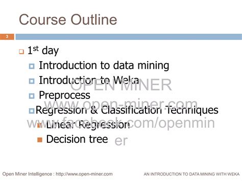 Introduction To Data Mining With Weka By Open Miner Ppt