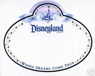 Current Disneyland Cast Member Name Tag Blank 25722114