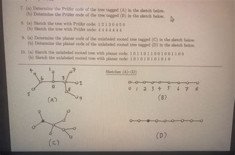 Solved N 7 A Determine The Prüfer Code Of The Tree Tagged