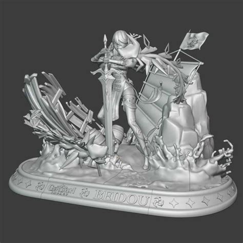 Genshin Impact Beidou Stl 3d Print Files