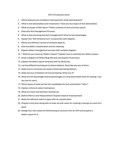 Ste Ct2 Question Bank Pdf