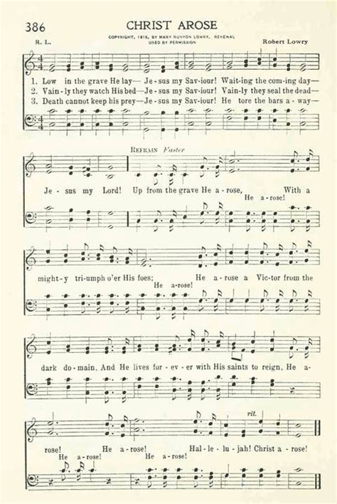 Church Service Hymns 386 Low In The Grave He Lay Hymnary Org