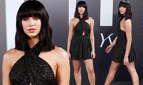Dua Lipa Puts On A Very Leggy Display In An Elegant Sequinned Minidress