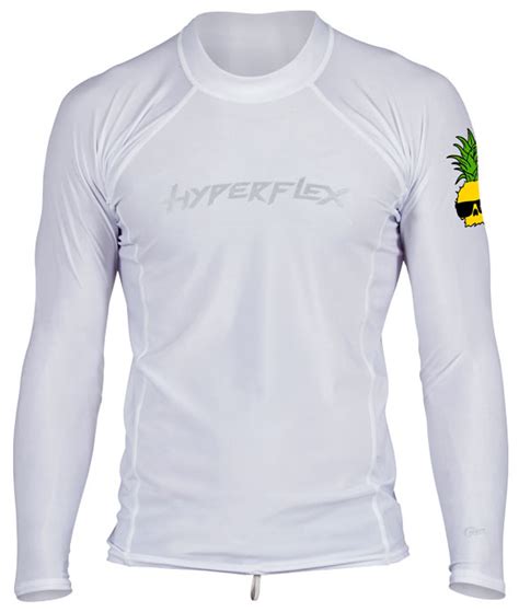 X115mn 00 Mens Hyperflex Rash Guard White Front Ben Gravy Hyperflex