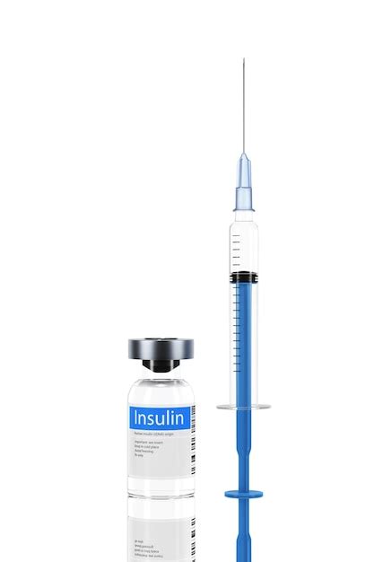 Premium Photo The Picture Depicts A Syringe And A Bottle Of Insulin Likely Used For