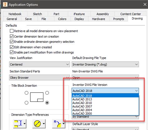 如何在不同的AutoCAD DWG版本中创建Inventor DWG