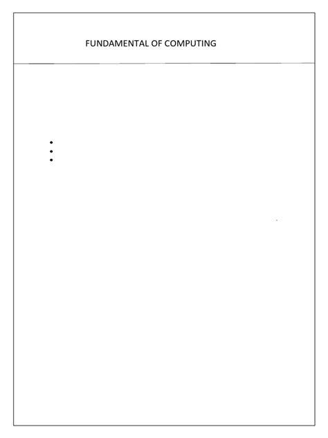 Fundamental Of Computing Pdf Logic Gate Computer Data Storage