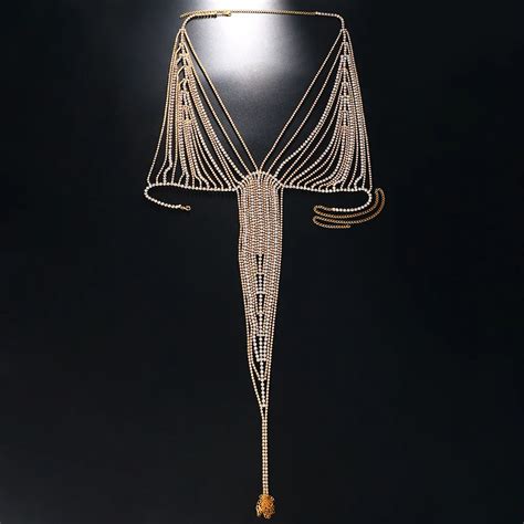 Personality Shiny Rhinestone Sexy Body Chain Diamond Crystal Luxury