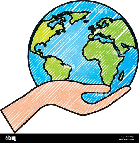 Human Hand Holding Earth Globe World Stock Vector Image Art Alamy